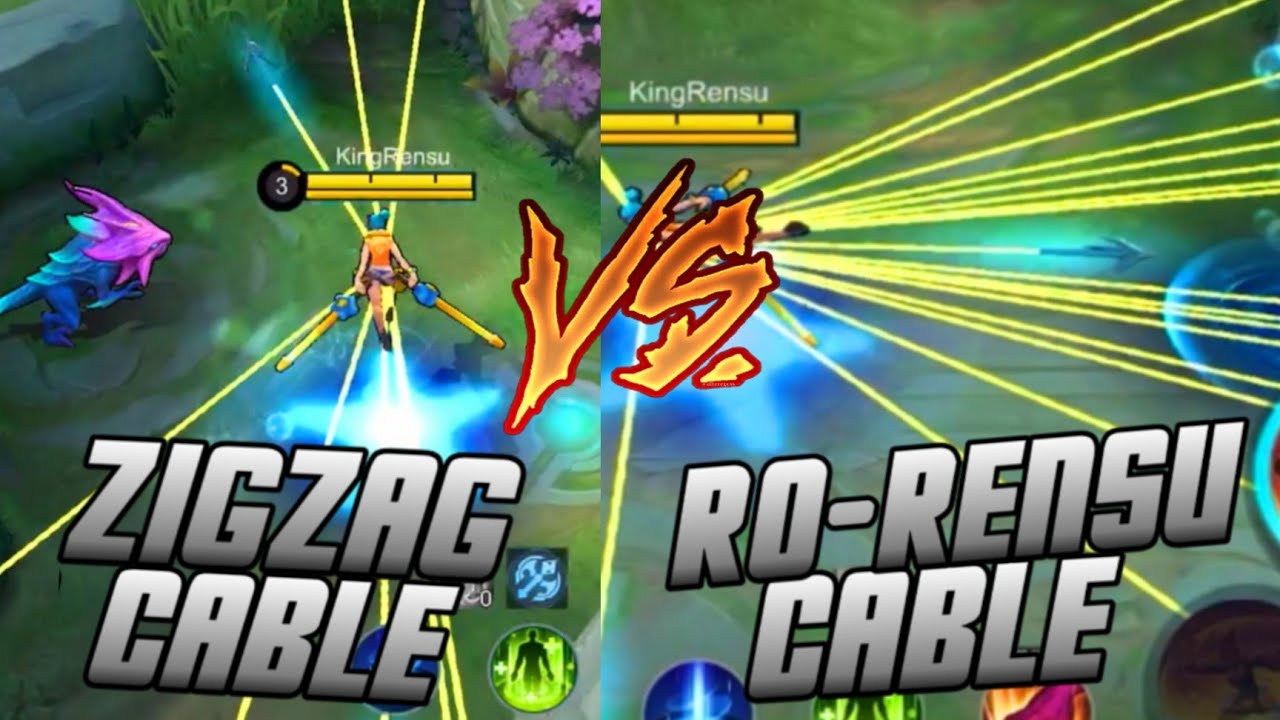 ZIGZAG CABLE VS RO-RENSU CABLE!! ⚡| WHICH ONE IS DIFFICULT?! 🔥| MLBB - YouTube