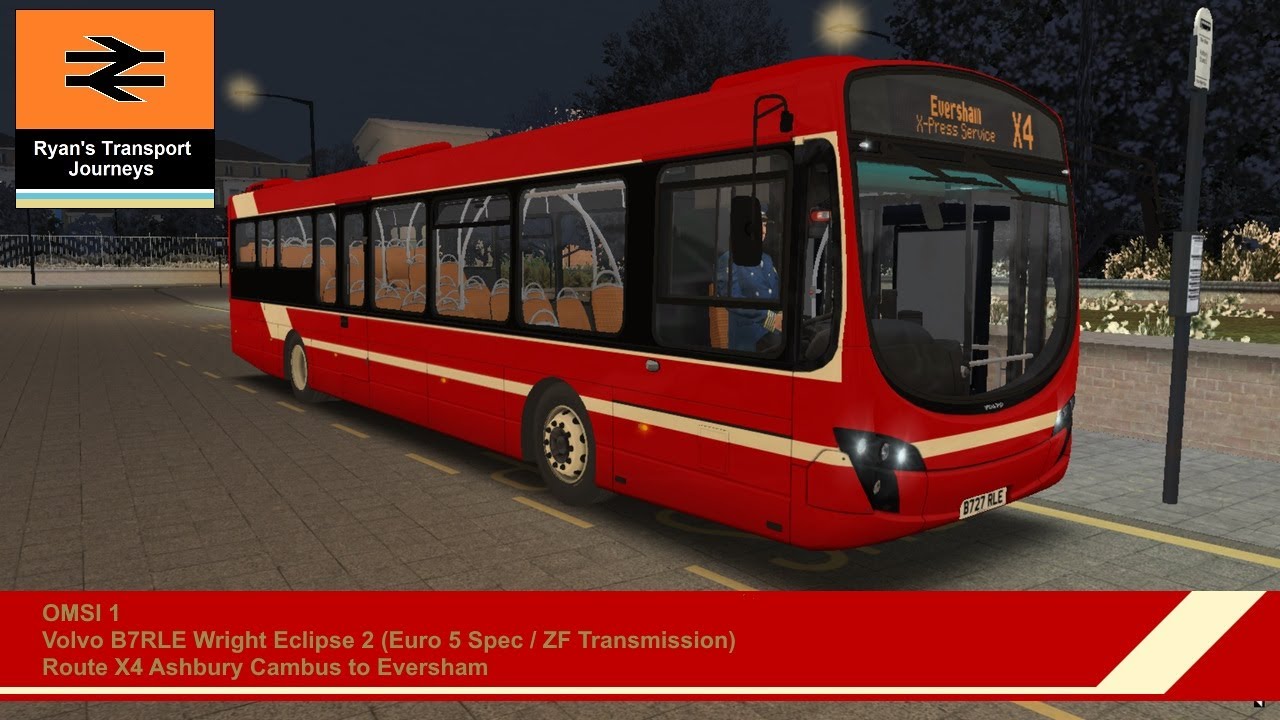 OMSI 2 Volvo B7RLE Wright Eclipse 2 X4 Ashbury Campus to Eversham - YouTube
