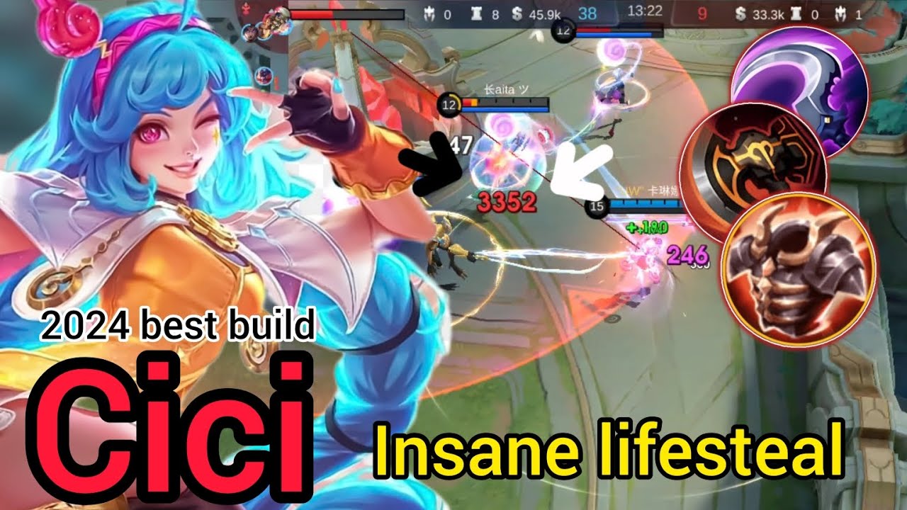 || Cici || New hero gold lane rank. insane hp regen.Best 2024 new build ...
