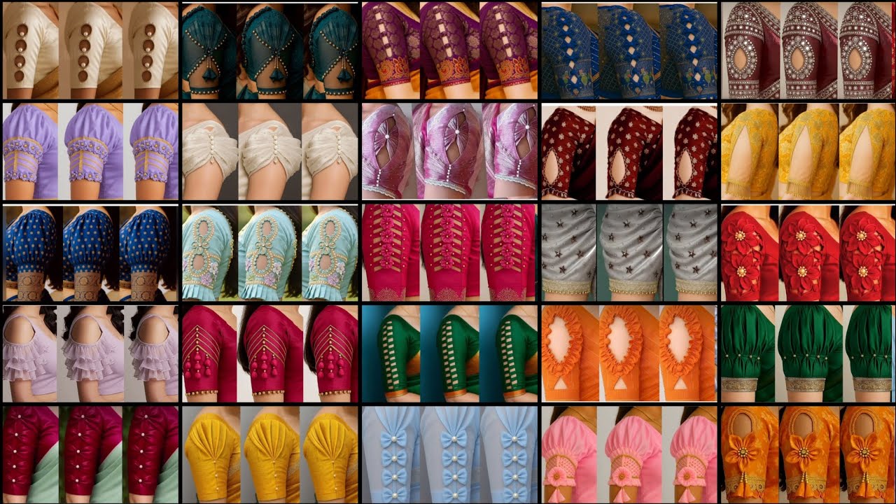 🌈🌼BlouseSleeves Design/Astin Ki Design/New Model Sleeves Design/Baju Ki ...