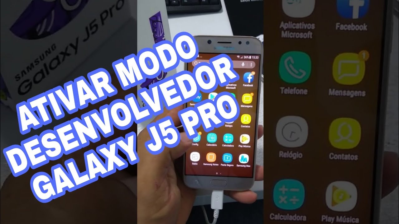Ativar OPÇÕES DO DESENVOLVEDOR no Samsung Galaxy J5 Pro - YouTube