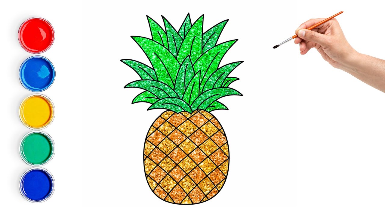 Pineapple How to Draw a Pineapple for Kids | Easy & Fun Art Tutorial ...