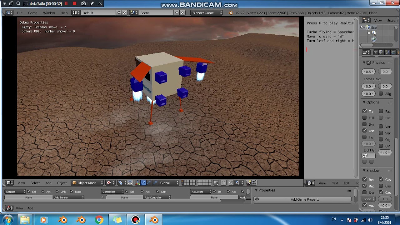 Blender [BGE] Flying - YouTube