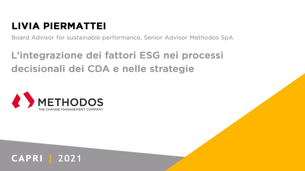 Livia Piermattei - L'integrazione dei fattori ESG nei processi ...