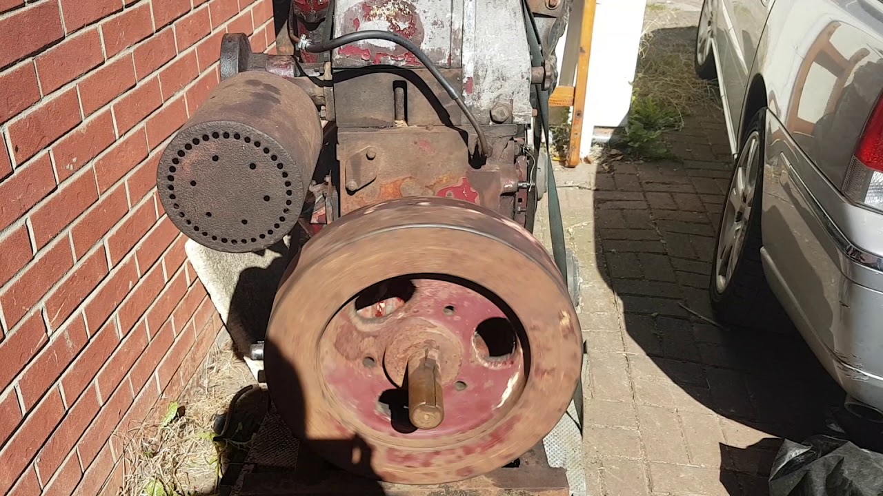 Ruston 1VTH Diesel Stationary Engine - YouTube