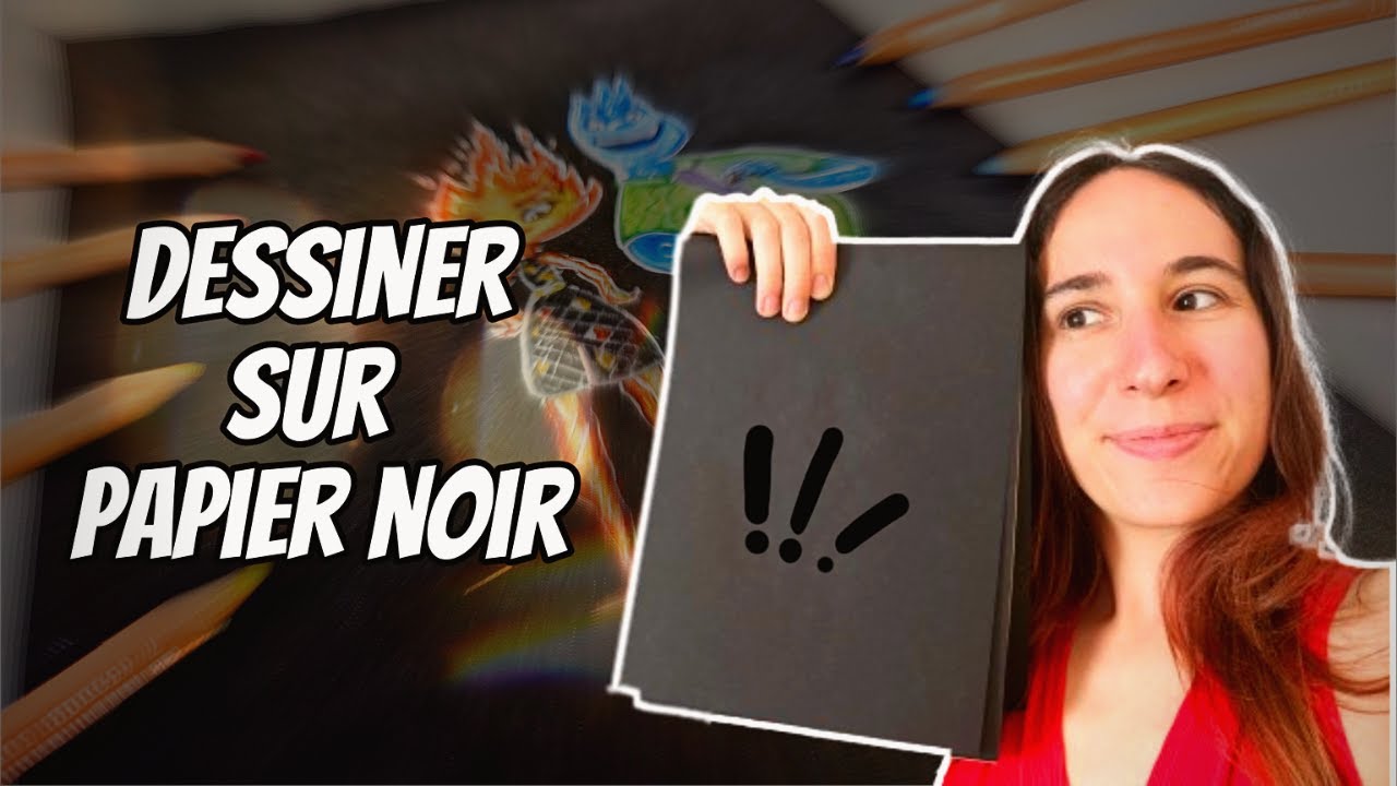 DESSINER sur une feuille NOIRE (Dessin Elémentaire le film) - YouTube
