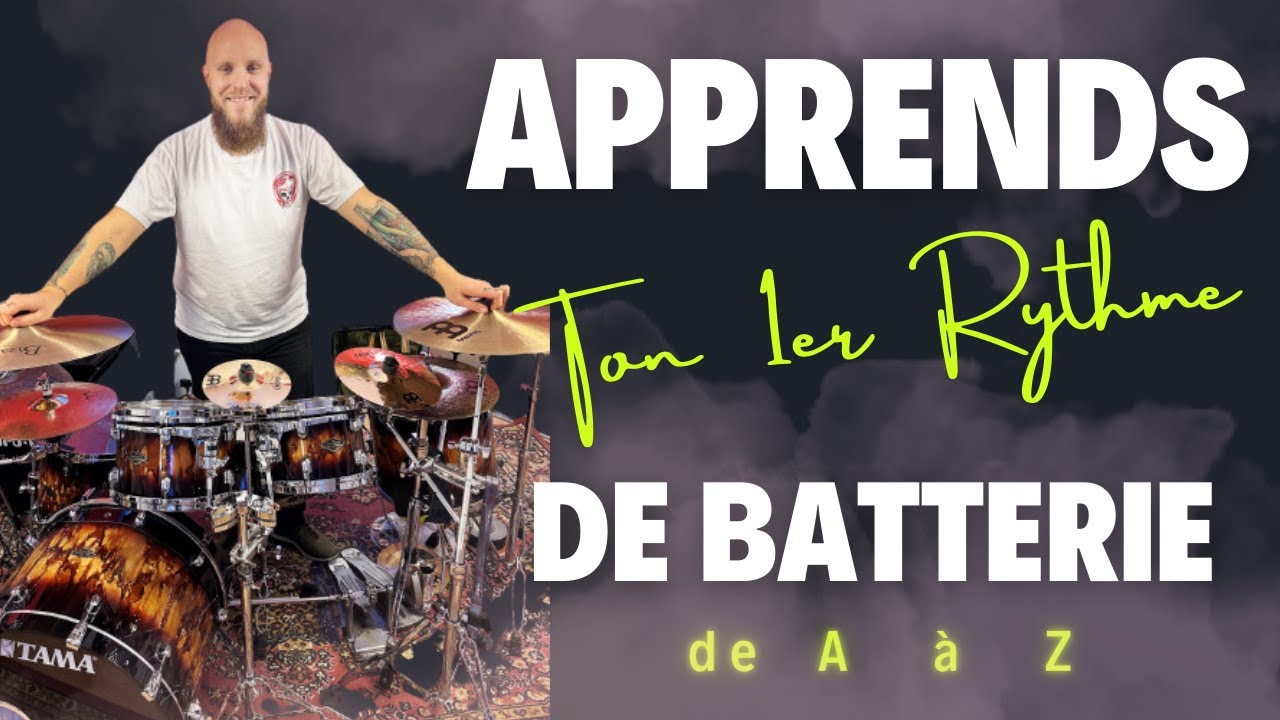 Cours de batterie débutant: apprends à jouer ton ton 1er rythme de ...