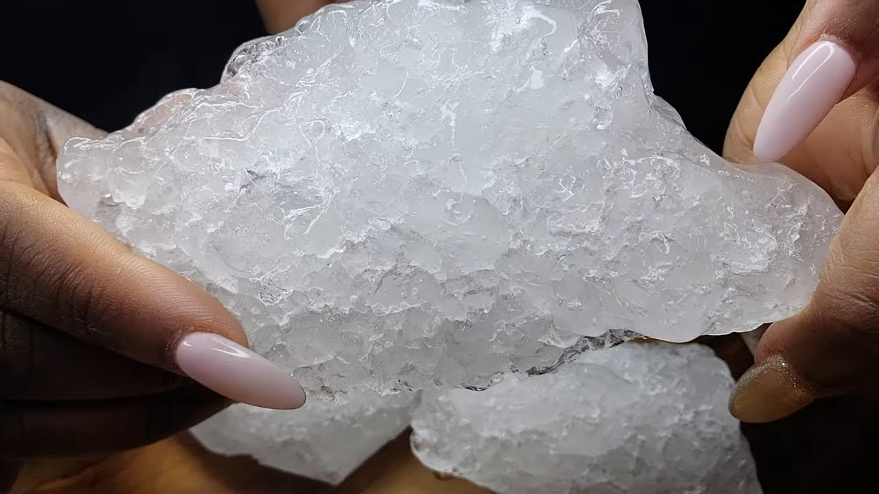 HUGE ICE CHUNKS | COOKOUT ICE | #iceeating #asmr #asmrice - YouTube