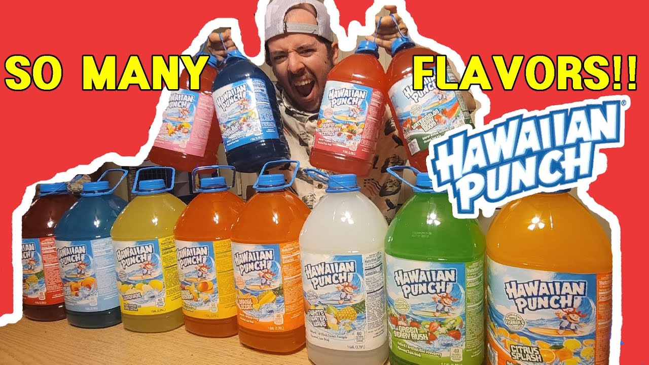 I Tried All Of The Hawaiian Punch Flavors!!!! - YouTube