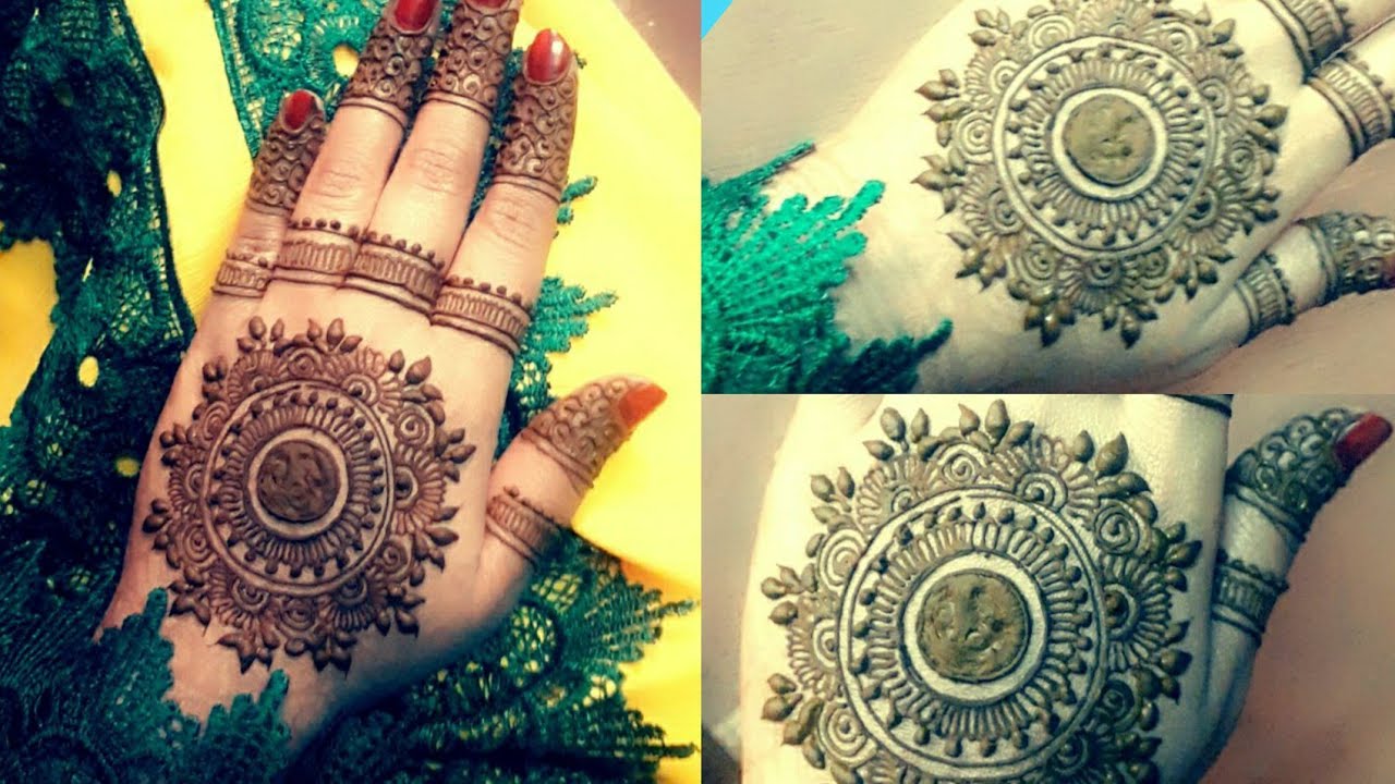Beautiful simple and easy mandala gol tikki mehndi designs for hands ...