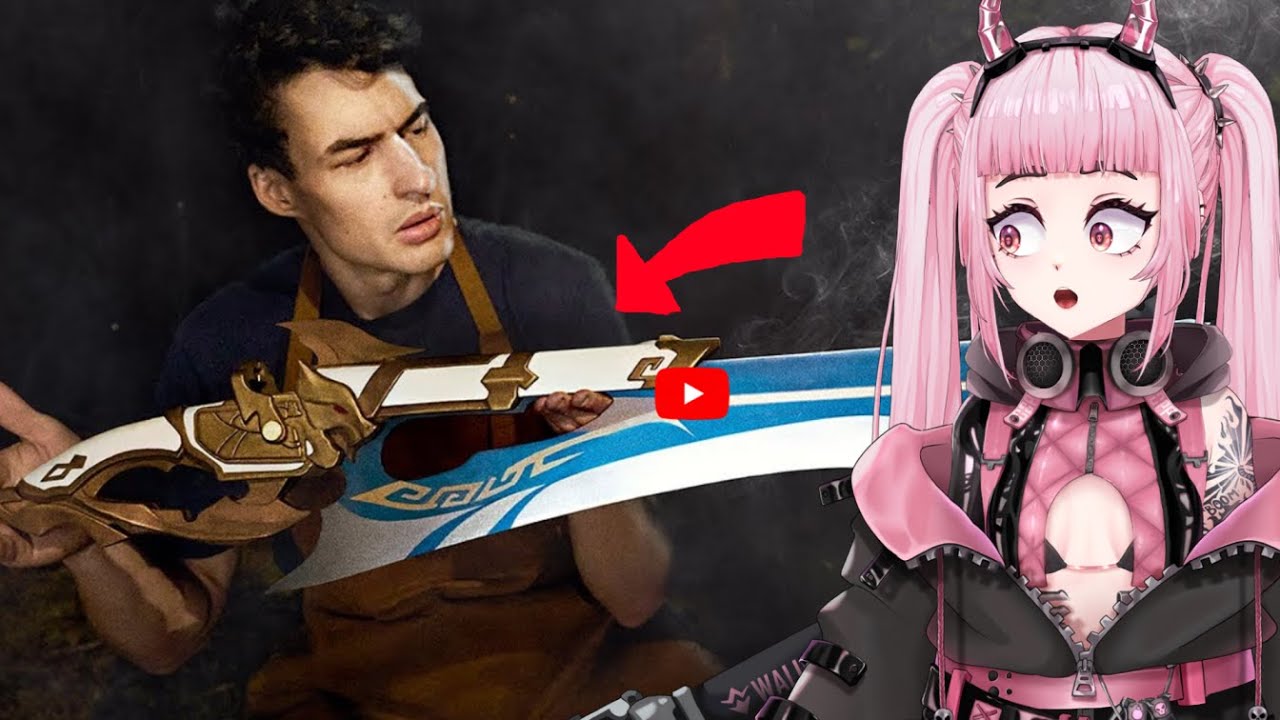 He forged a GUN BLADE! //Pipi reacts to ididathing - YouTube
