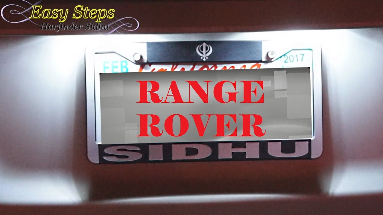 How to Upgrade LED License Plate Lights | Trunk Lights on Range Rover ...