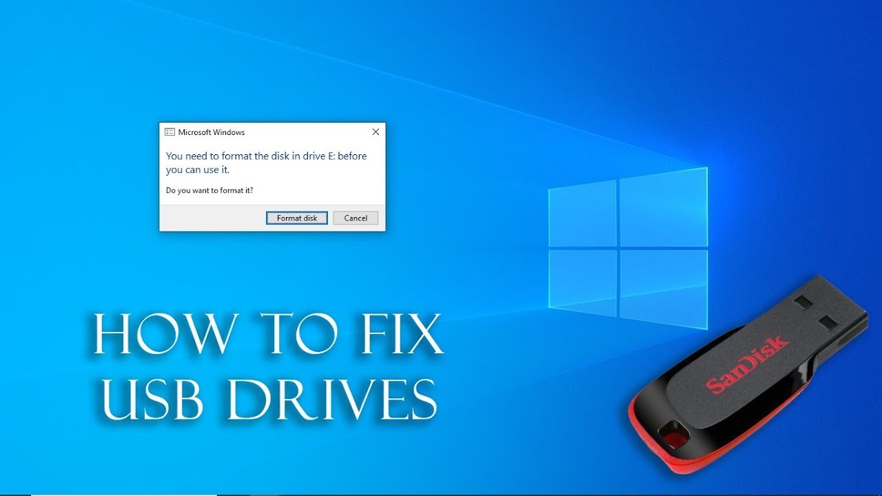 Fix corrupted USB (Format Problem) flash drive without losing data - YouTube