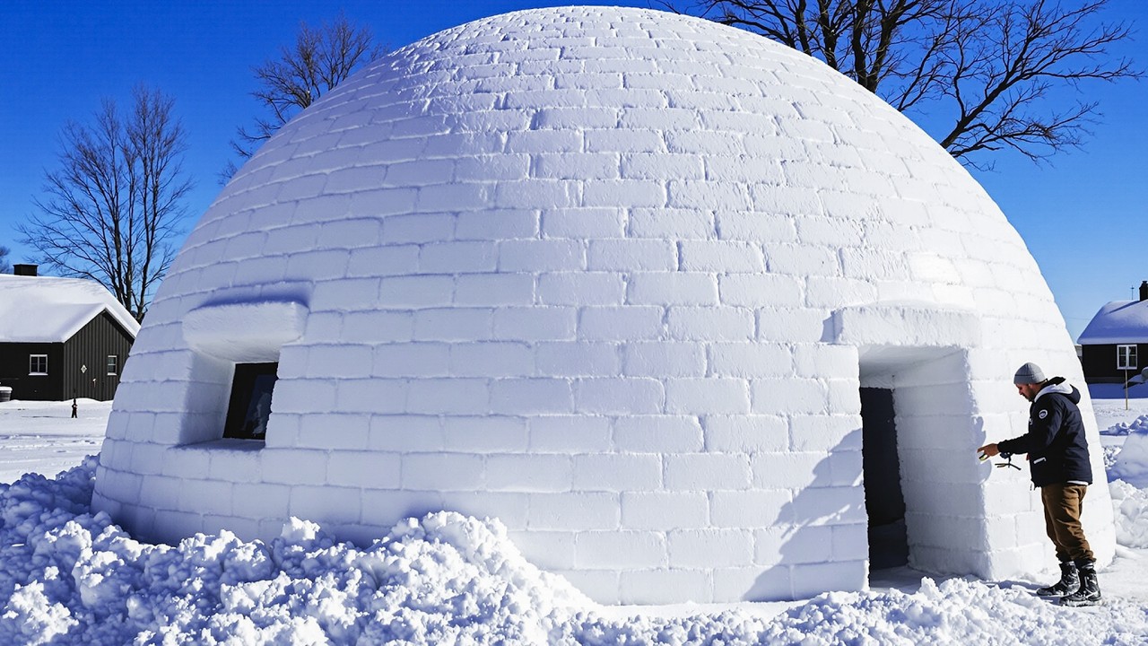 A Man Builds a Warm and Cozy Hut for Survival | From Start to Finish by ...