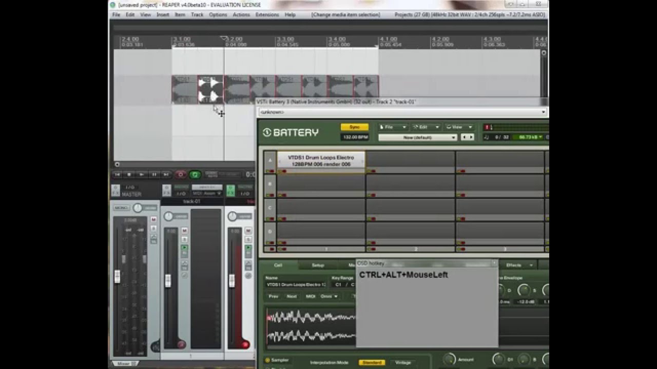 reaper: slice, render, put in vst - YouTube