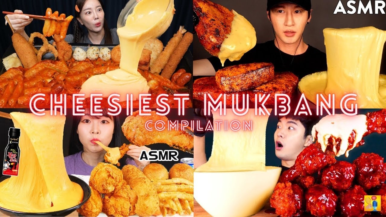 CHEESIEST MUKBANG COMPILATION | ASMR BIG BITES | EATING SOUNDS - YouTube