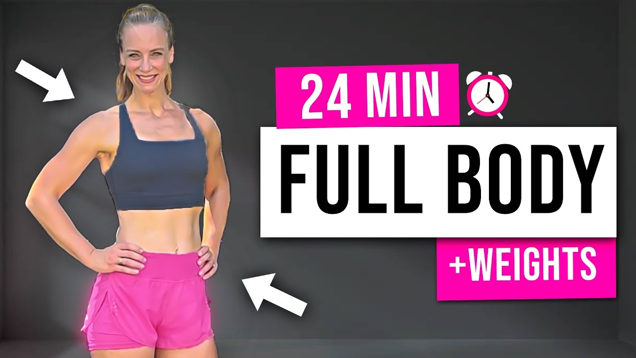 24 Minute FULL BODY NO REPEAT WEIGHTS WORKOUT // Low Impact, All ...