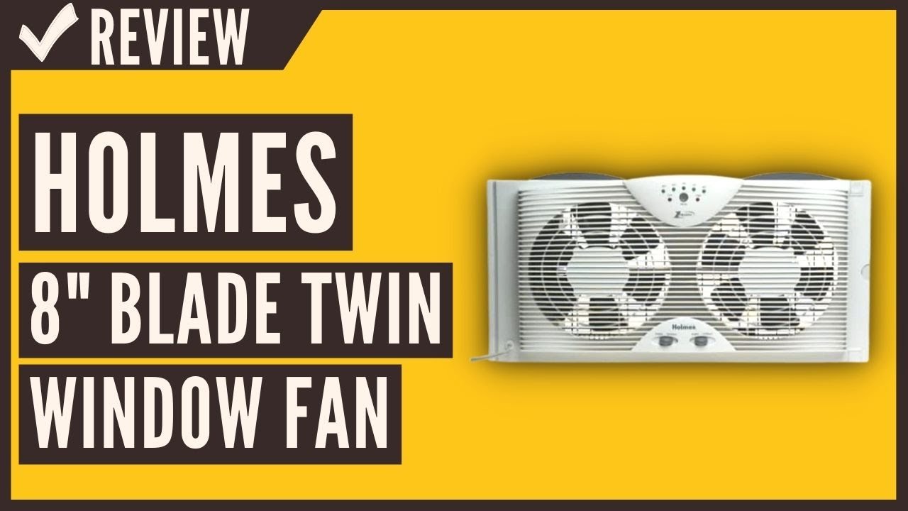 Holmes Dual 8" Blade Twin Window Fan with LED One Touch Thermostat ...