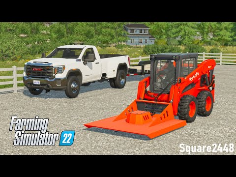 Brush Mowing EXTREMELY OVERGROWN Property | Landscaping | FS22 - YouTube