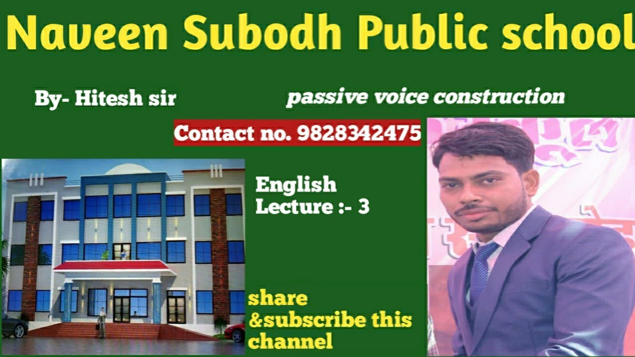 English Lecture: :- 3. passive voice construction - YouTube