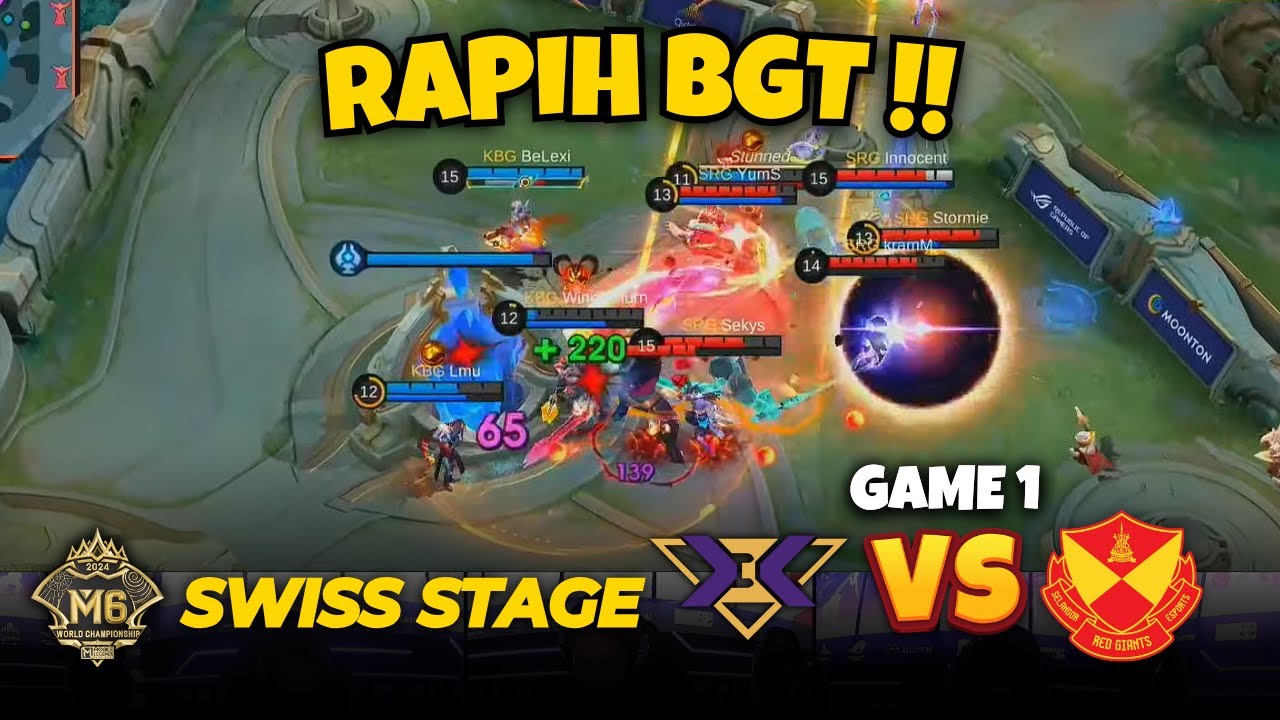 PERMAINAN RAPIH! KBG VS SRG GAME 1 MLBB M6 SWISS STAGE DAY-6 WITH KO ...