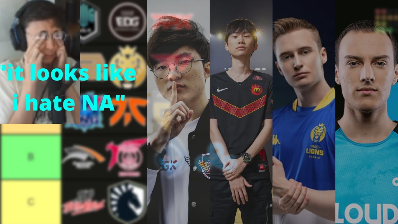 Caedrel's power ranking WORLDS 2021 League tier list - YouTube