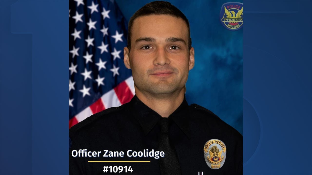 Memorial services for fallen Phoenix Officer Zane Coolidge - YouTube