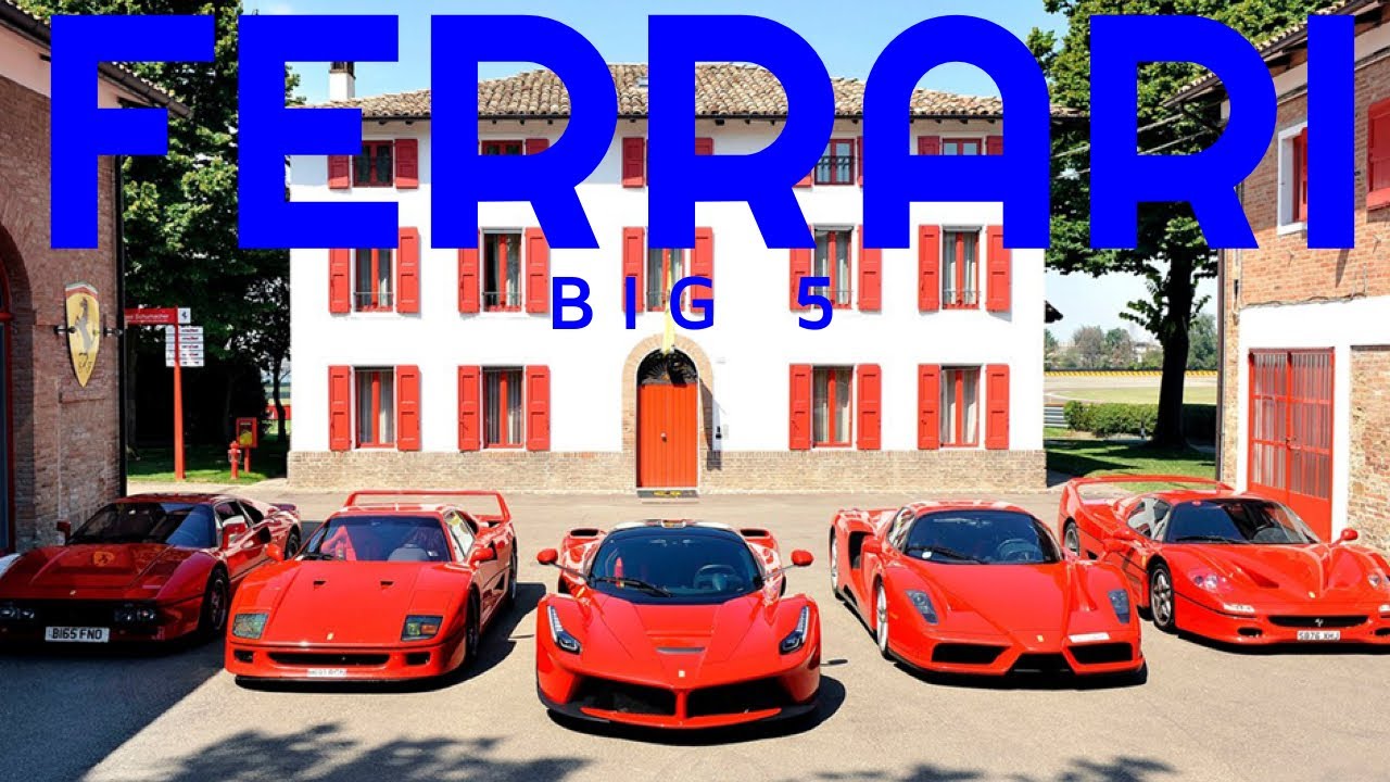 FERRARI BIG 5 Hypercar Collection at Salon Prive' 🏎 288 GTO, F40, F50 ...