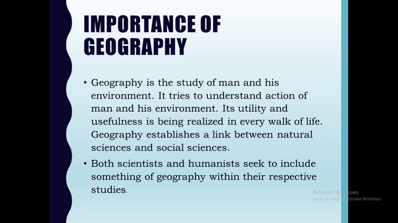 IMPORTANCE OF GEOGRAPHY YouTube importance-of-geography-youtube