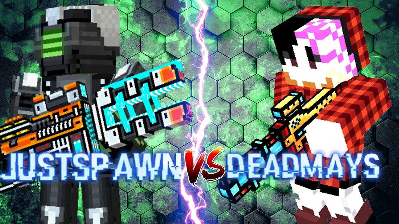 Pixel Gun 3D - JustSpawn VS DeadMays (Duel) - YouTube