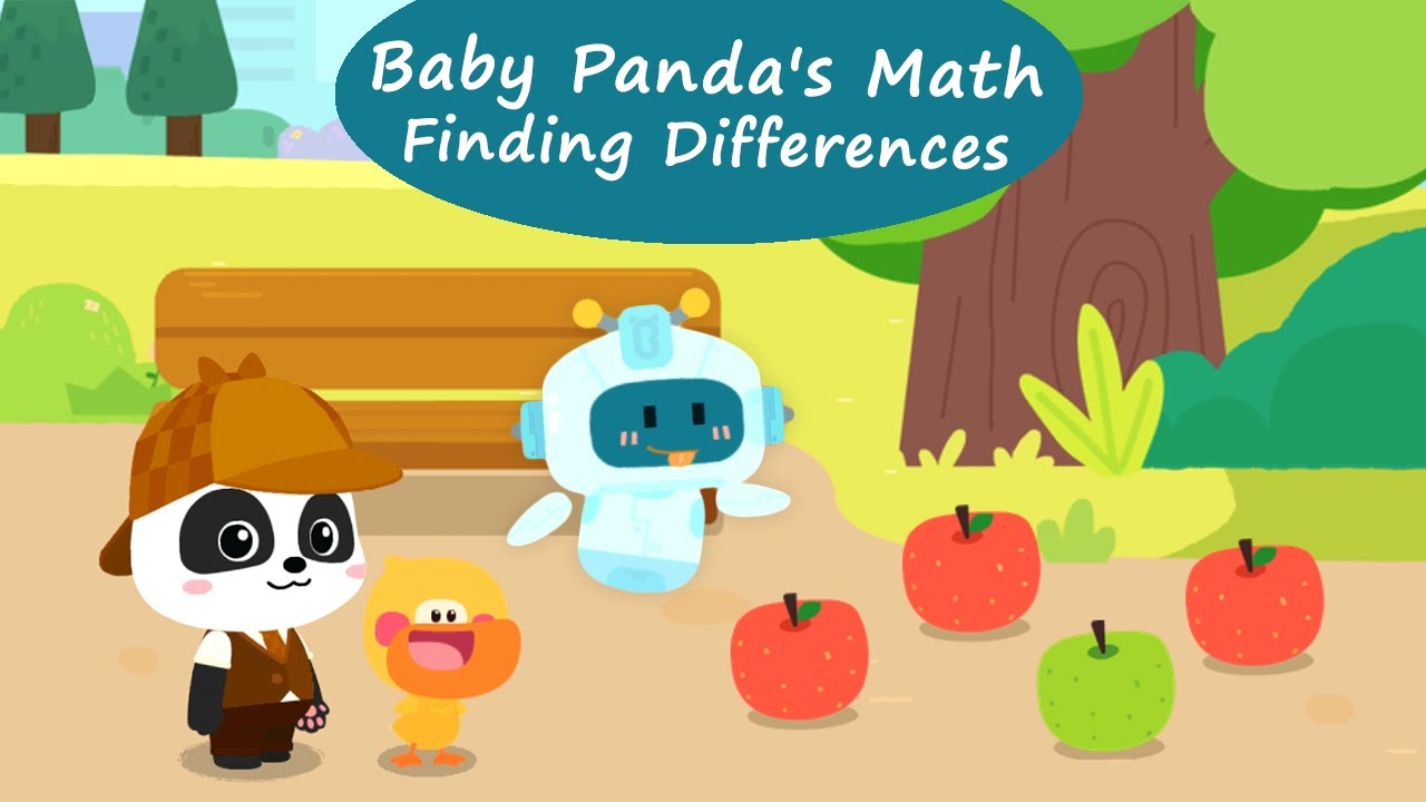 Baby Panda's World Of Math #2 - Learn to find differences with Kiki and ...