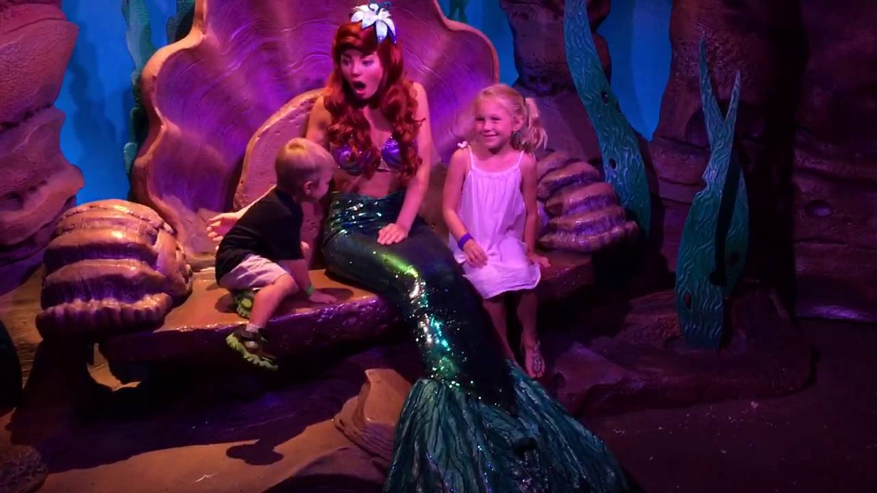 Meeting ariel at the magic kingdom in disney world 7/8/2016 - YouTube