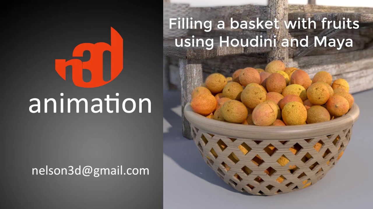 Filling a basket with fruits using Houdini and Maya - YouTube