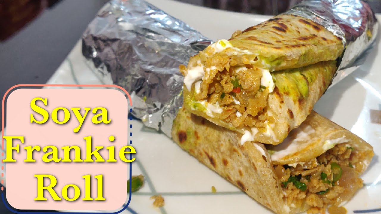 soya frankie roll recipe | veg frankie roll | soya keema roll | veg ...