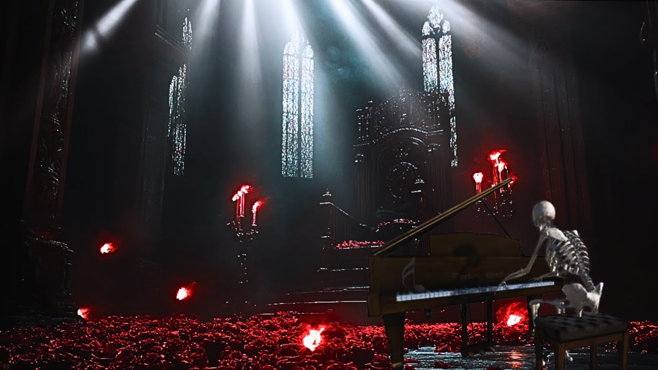 𝐒𝐤𝐞𝐥𝐞𝐭𝐨𝐧 𝐒𝐞𝐫𝐞𝐧𝐚𝐝𝐞 𝐢𝐧 𝐭𝐡𝐞 𝐇𝐚𝐮𝐧𝐭𝐞𝐝 𝐂𝐚𝐭𝐡𝐞𝐝𝐫𝐚𝐥 🕯️ | 𝐃𝐚𝐫𝐤 𝐆𝐨𝐭𝐡𝐢𝐜 𝐏𝐢𝐚𝐧𝐨 ...