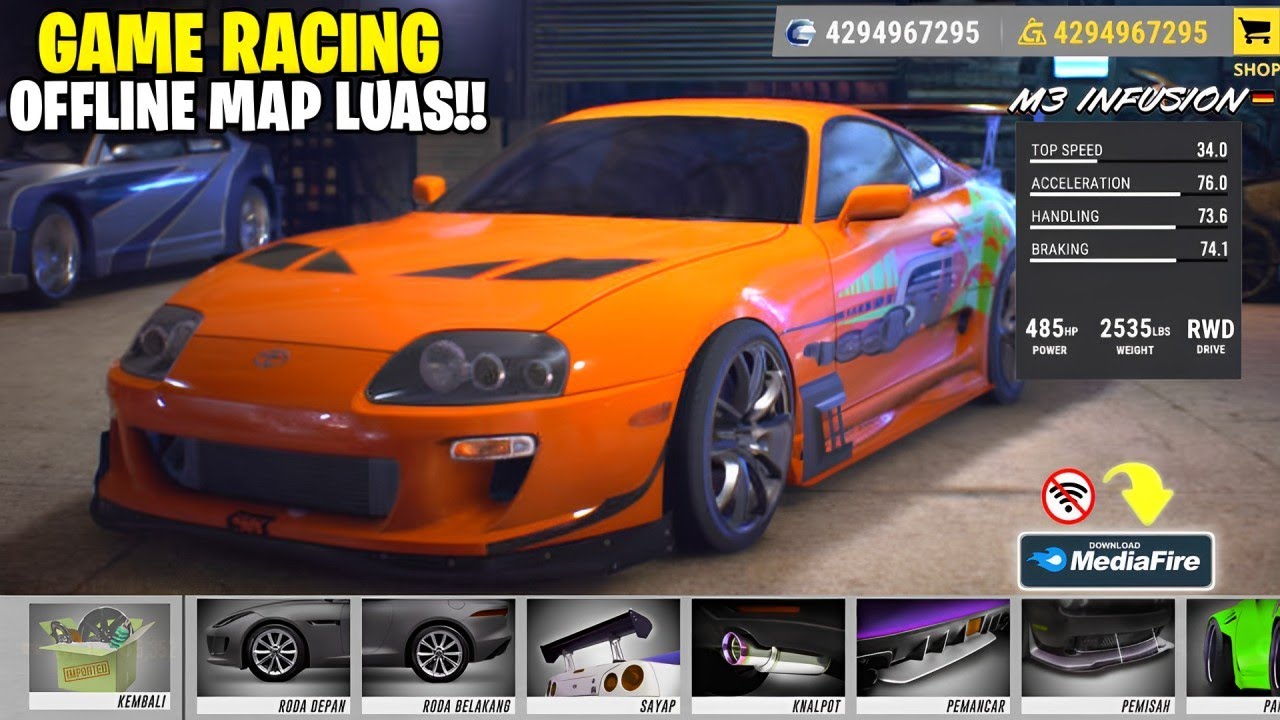 MAP LUAS🔥Game Racing Open World OFFLINE Full Bodykit & Tuning Lengkap ...