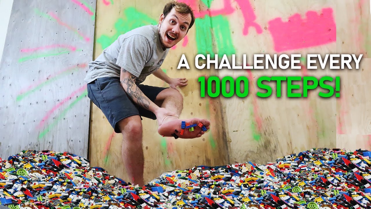 WALKING 10,000 STEPS ON LEGO! - YouTube