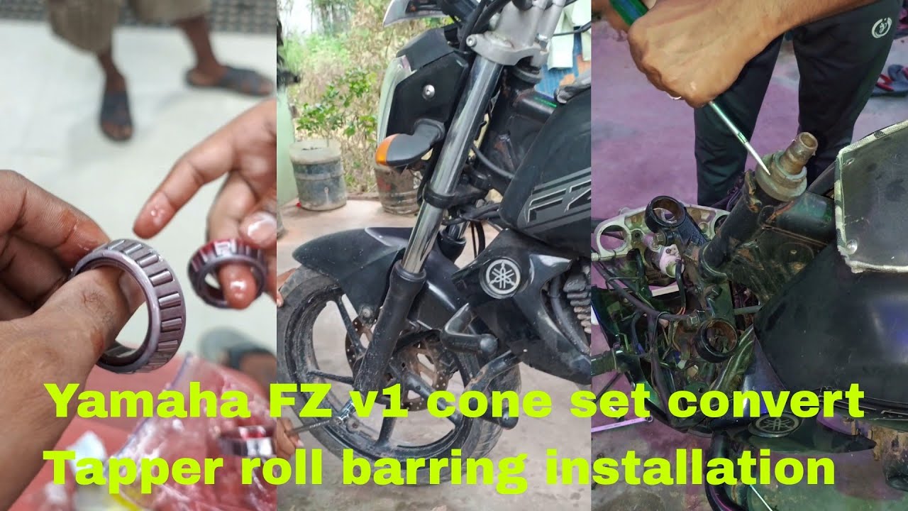 how to Yamaha FZ v1 bike coneset convert Tapper roll barring installation video #r15v3 #fz # ...