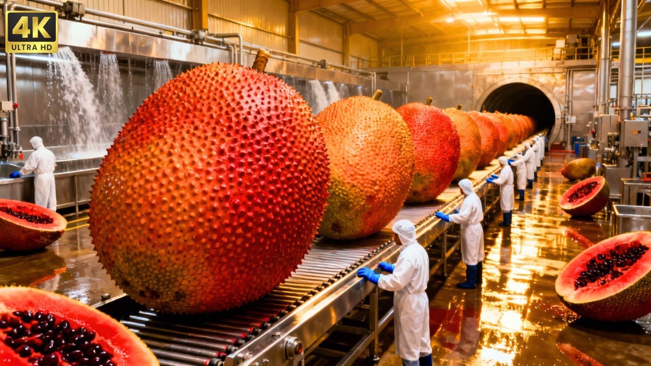 Inside a Modern Gac Fruit Factory: From Spiky Fruit to Red Oil (Full ...