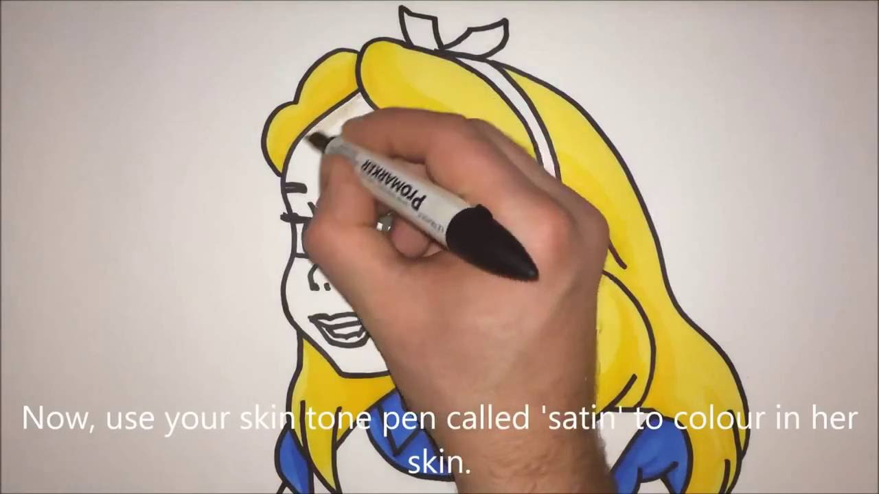 How To Draw Alice From Alice In Wonderland Step By Step - YouTube