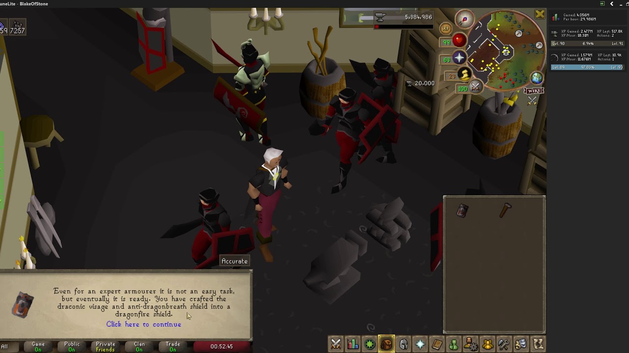 OSRS - The forging of the Dragonfire Shield - YouTube