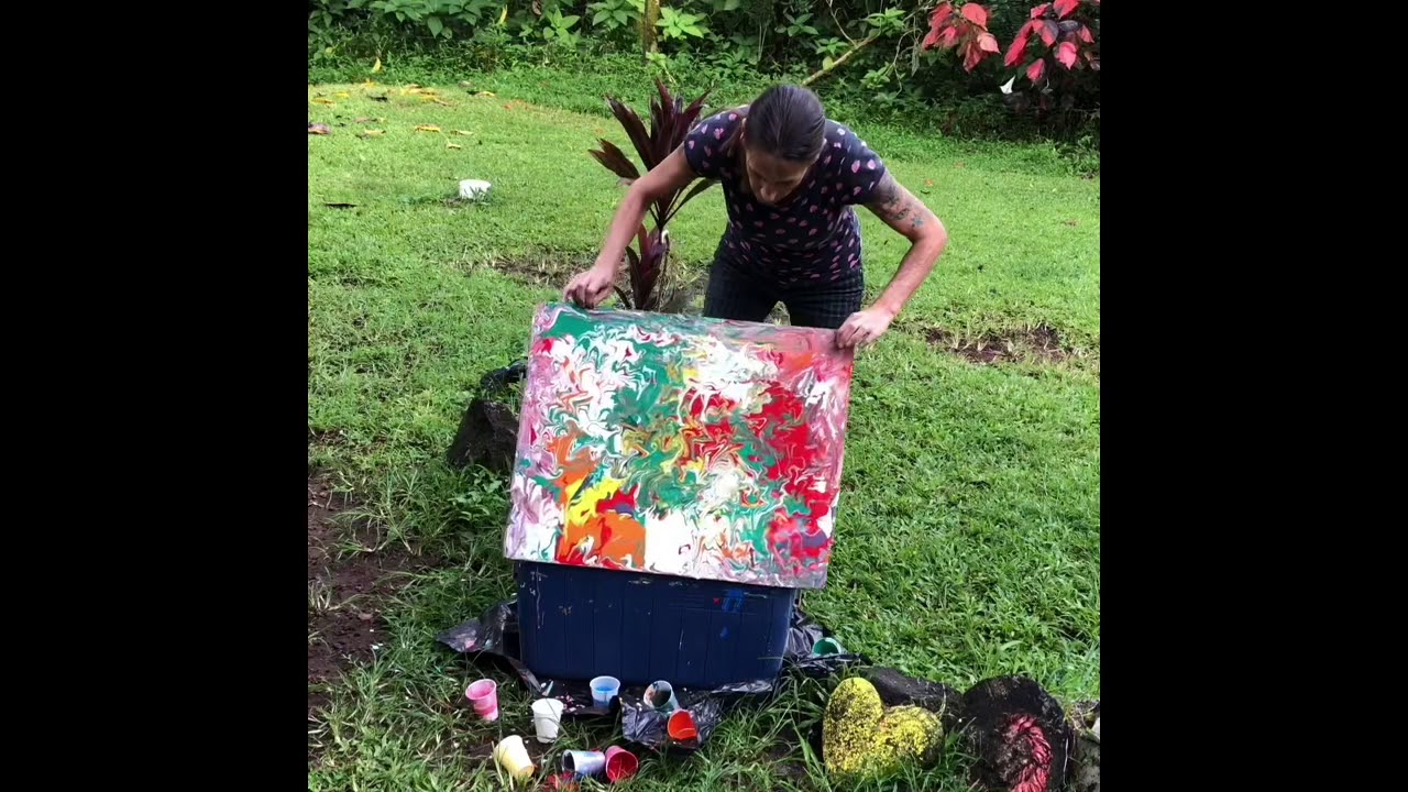 Acrylic painting on poster board - YouTube