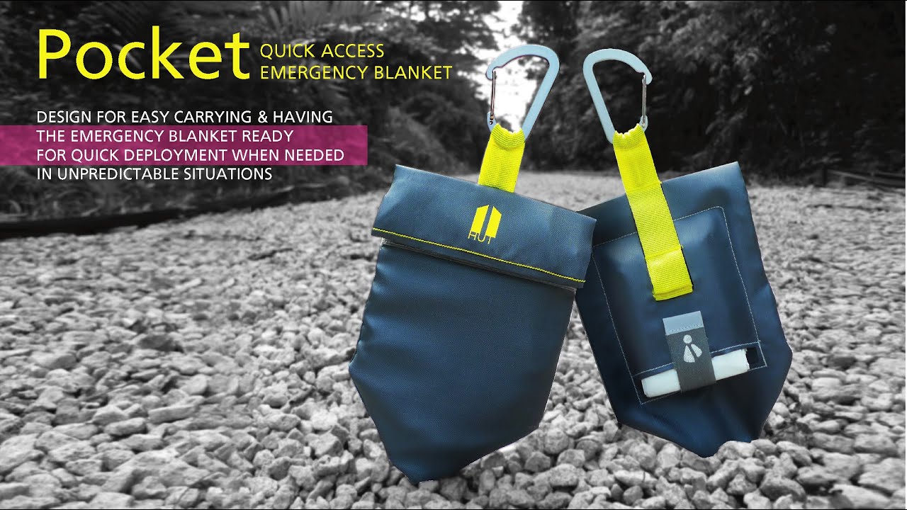Hut Pocket Quick Access Emergency Blanket - YouTube