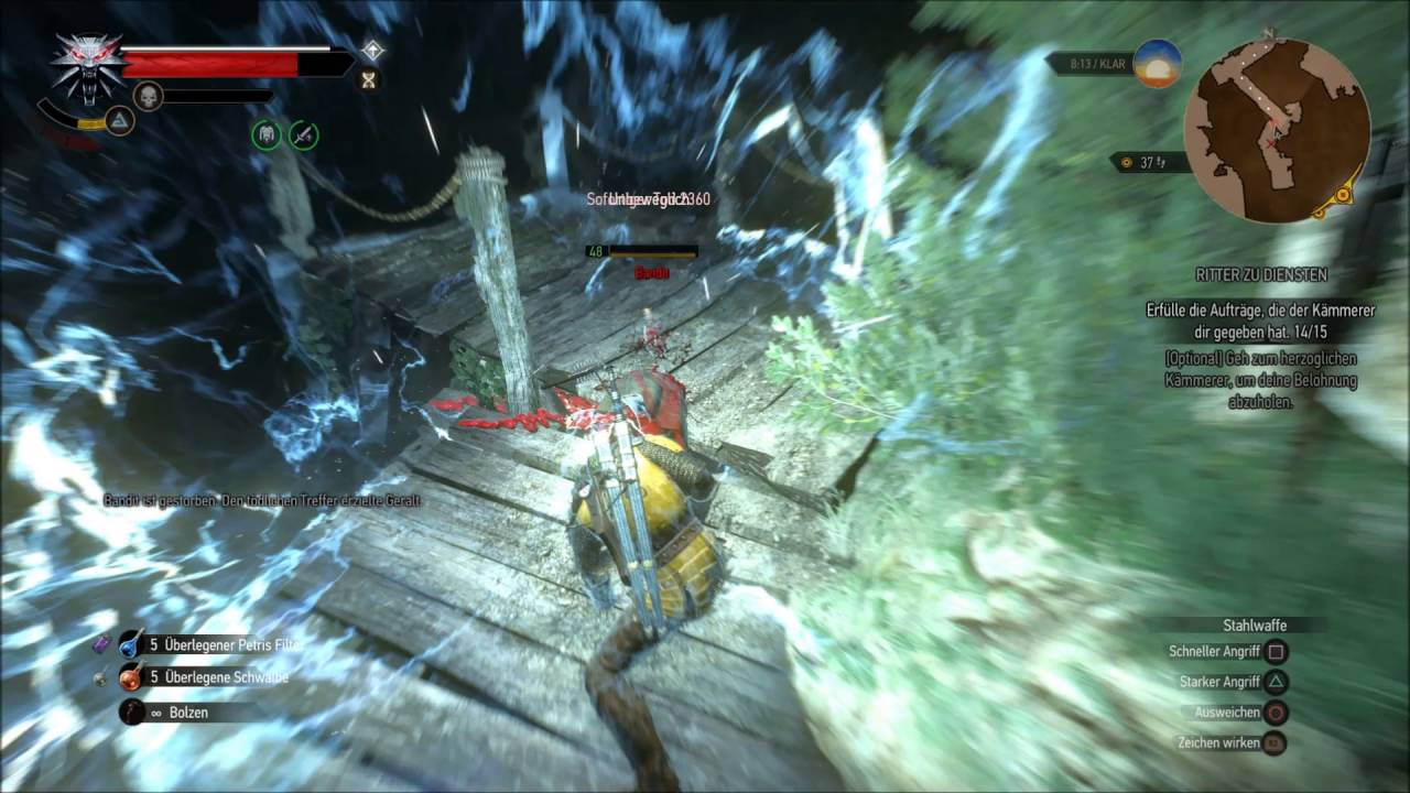 Witcher 3 Gerald the last Airbender Aard build - YouTube