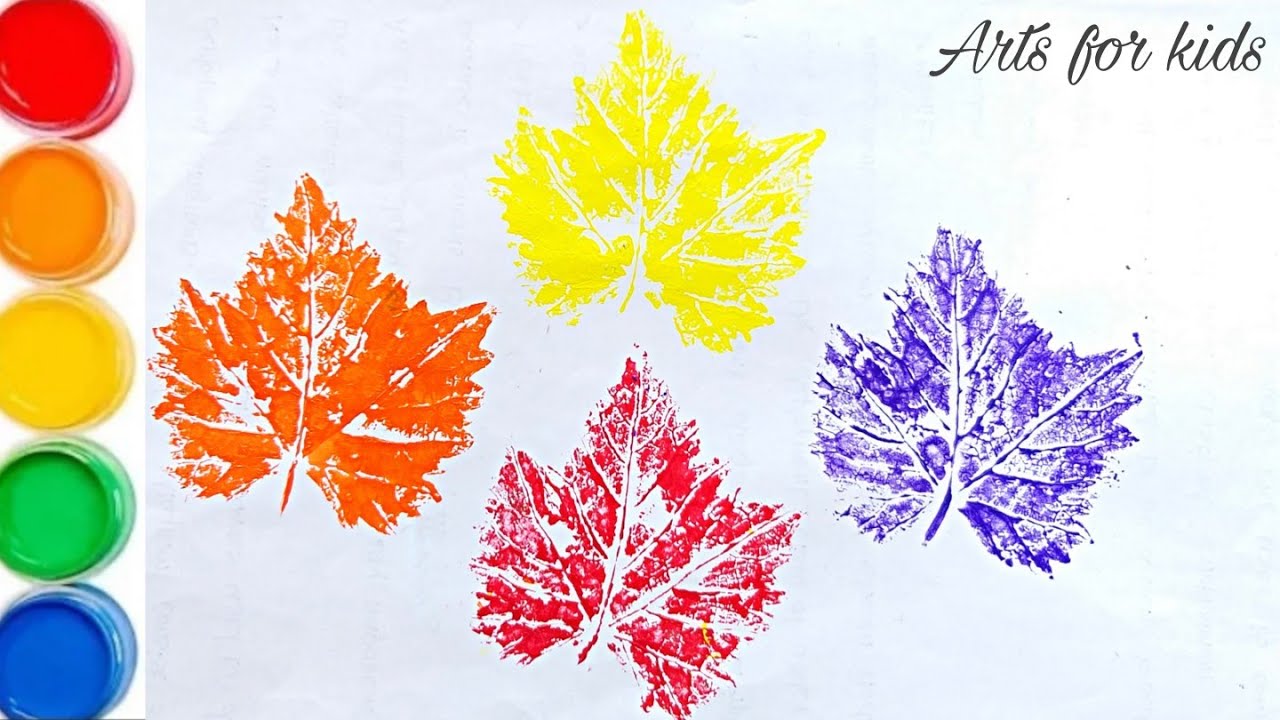 Easy Leaf printing - YouTube