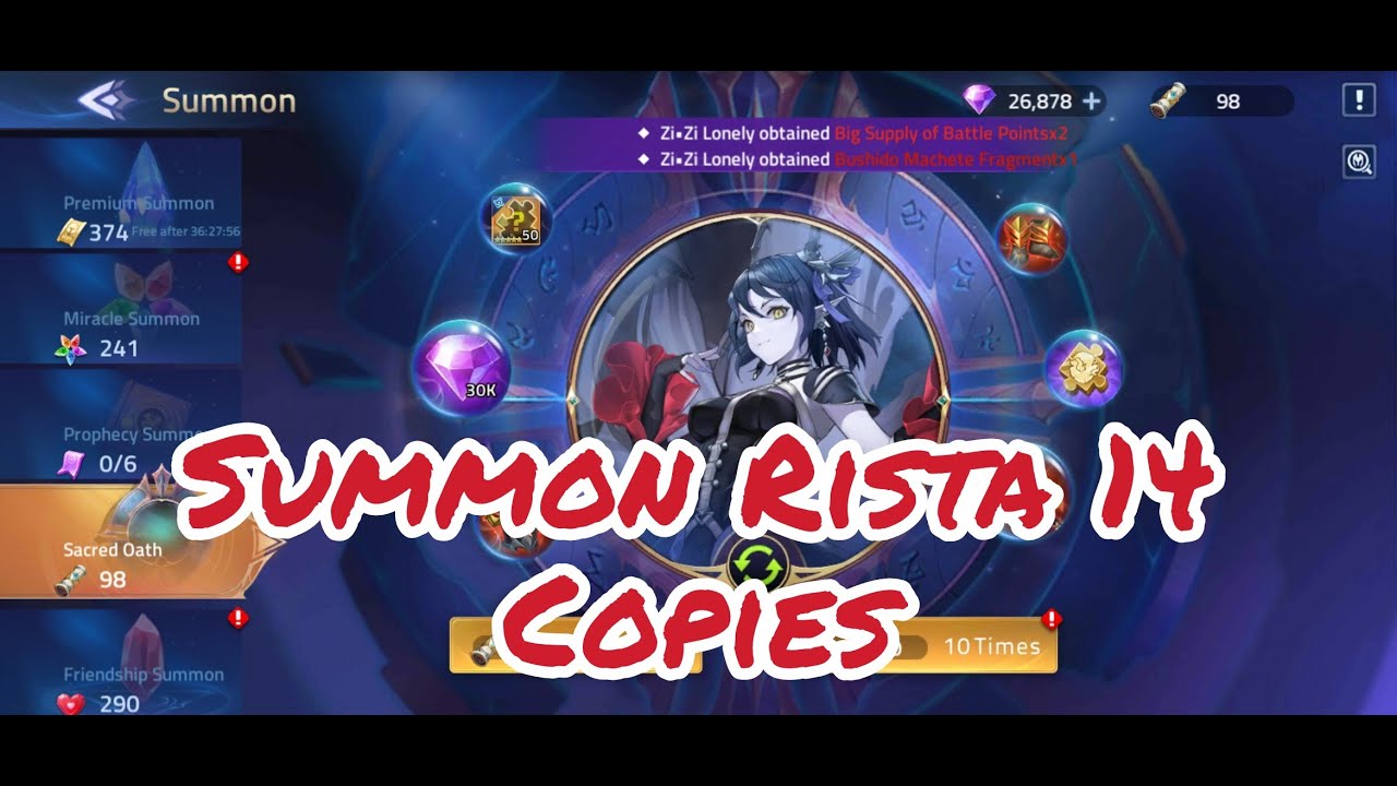 Gacha 14 Rista Copies on Reversal MLA Mobile Legends: Adventure ...