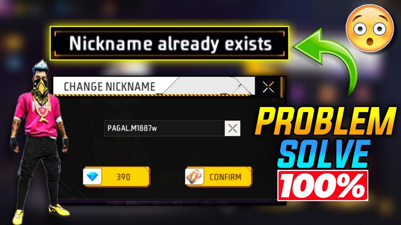 How To Solve Nickname Already Exists Problem 2024 || Free Fire Name ...