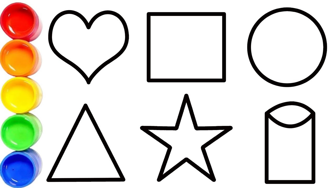 Easy drawing shape, 2d shapes drawing activity for kids, how to draw ...