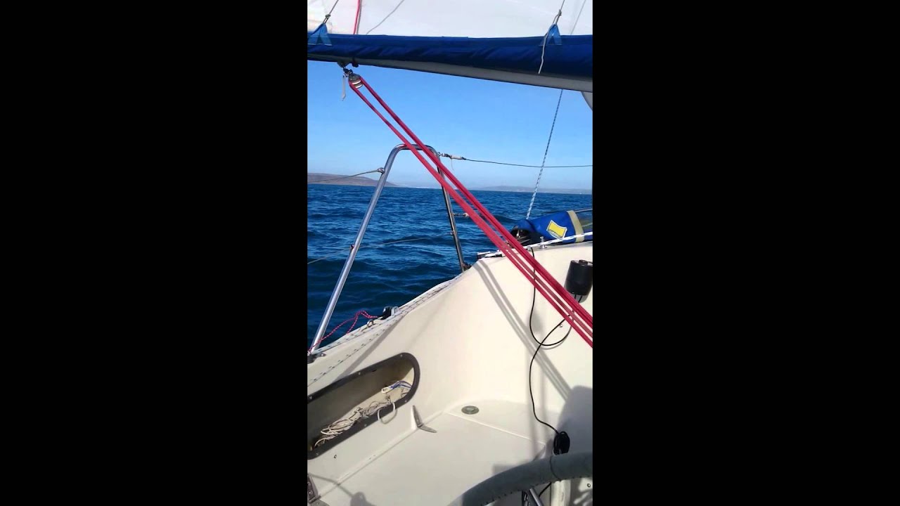 Maxi 95 Sailing from Plymouth Sound to the Eddystone lighthouse and ...