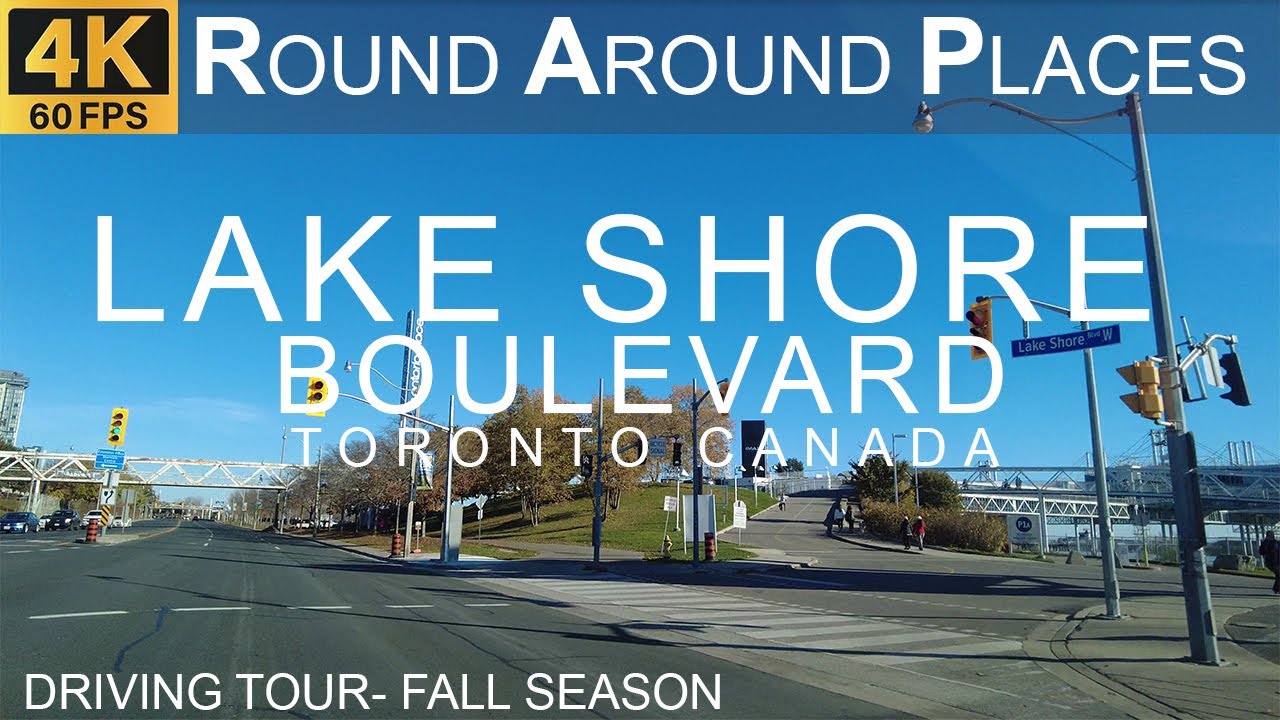 Driving tour 4K | Lake Shore Boulevard |Eastbound| fall season ...